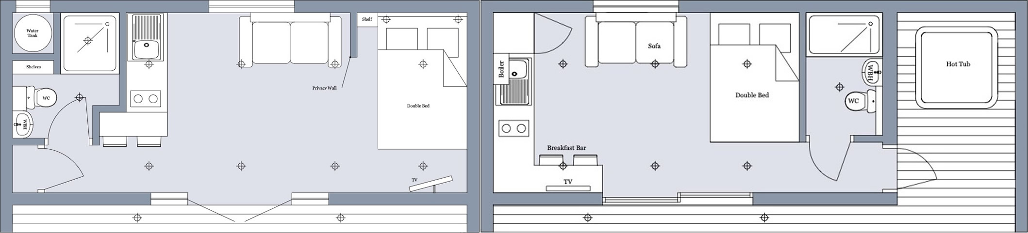 The Escape Pod - One of our larger Glamping Pod Designs